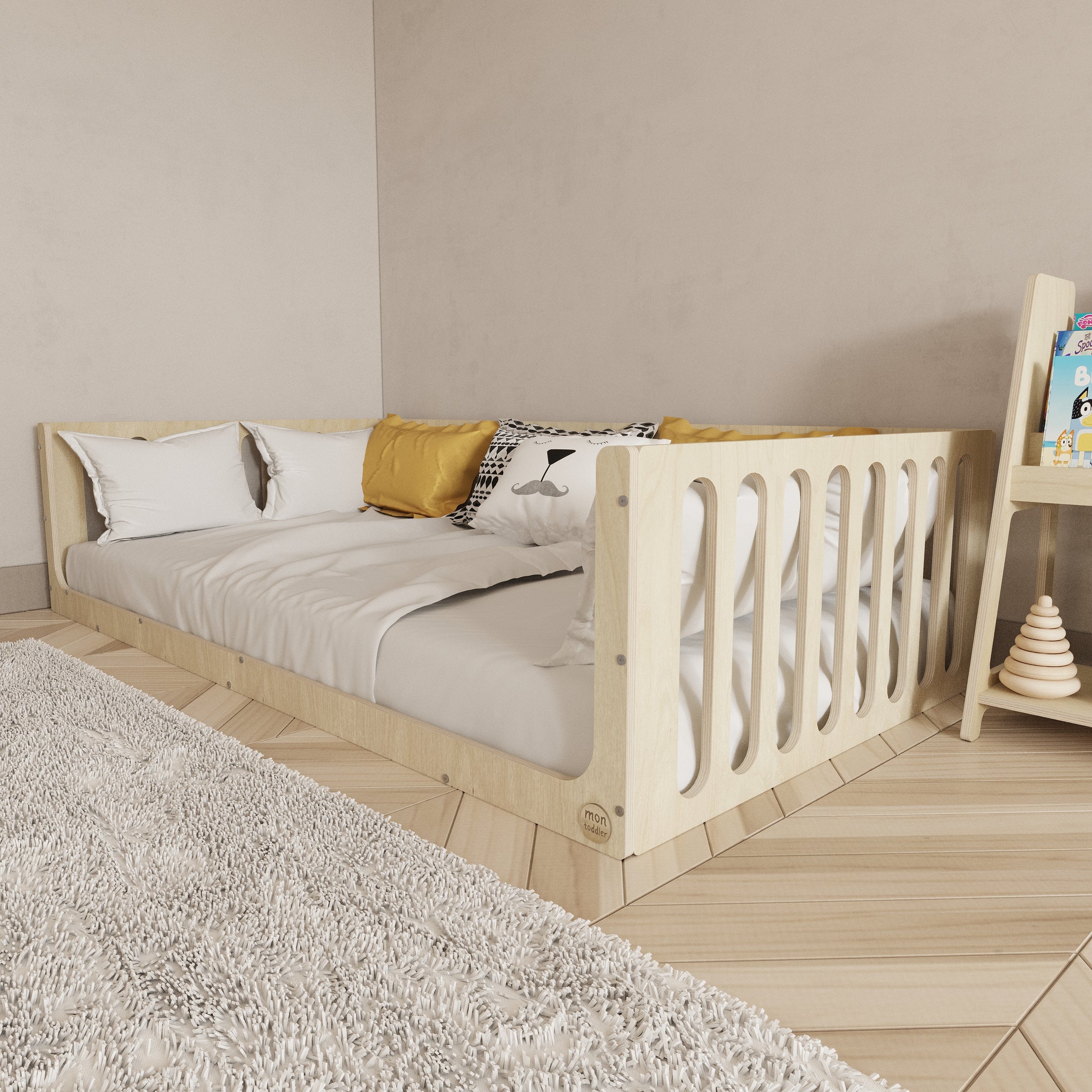 Toddler Bed with Rails – Montoddler